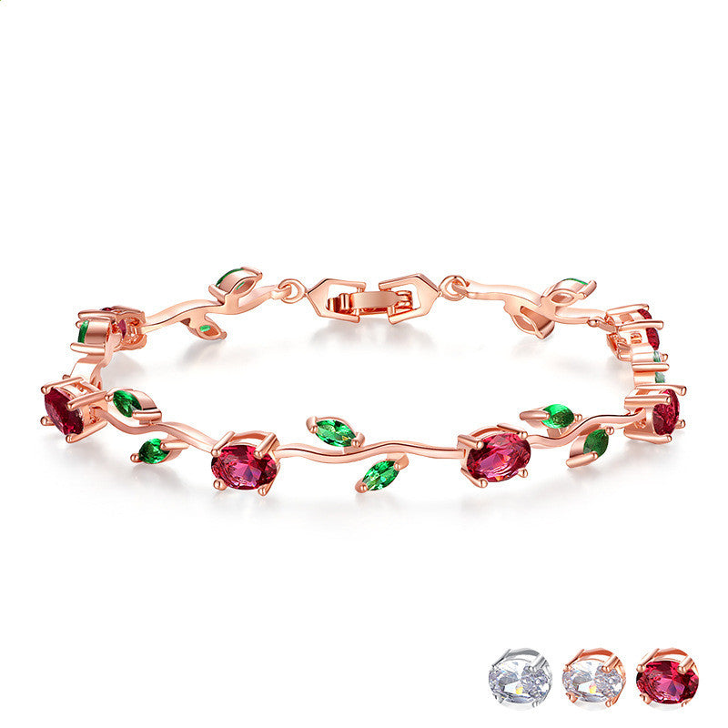 Plated crystal ladies bracelet – Jessica Co. Jewelry